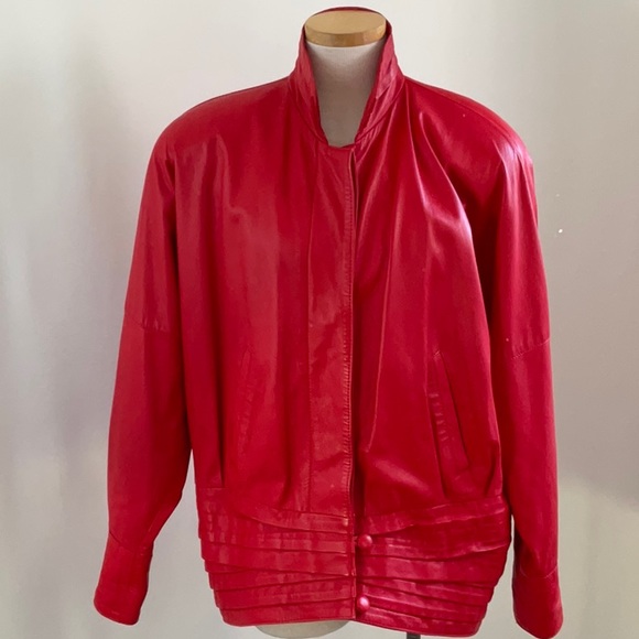 Giotti | Jackets & Coats | Vintage 8s Red Leather Jacket | Poshmark